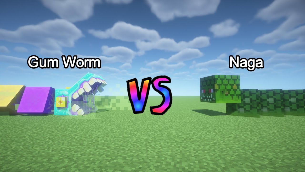 Gum Worm vs Naga | Minecraft Mob Battle - YouTube