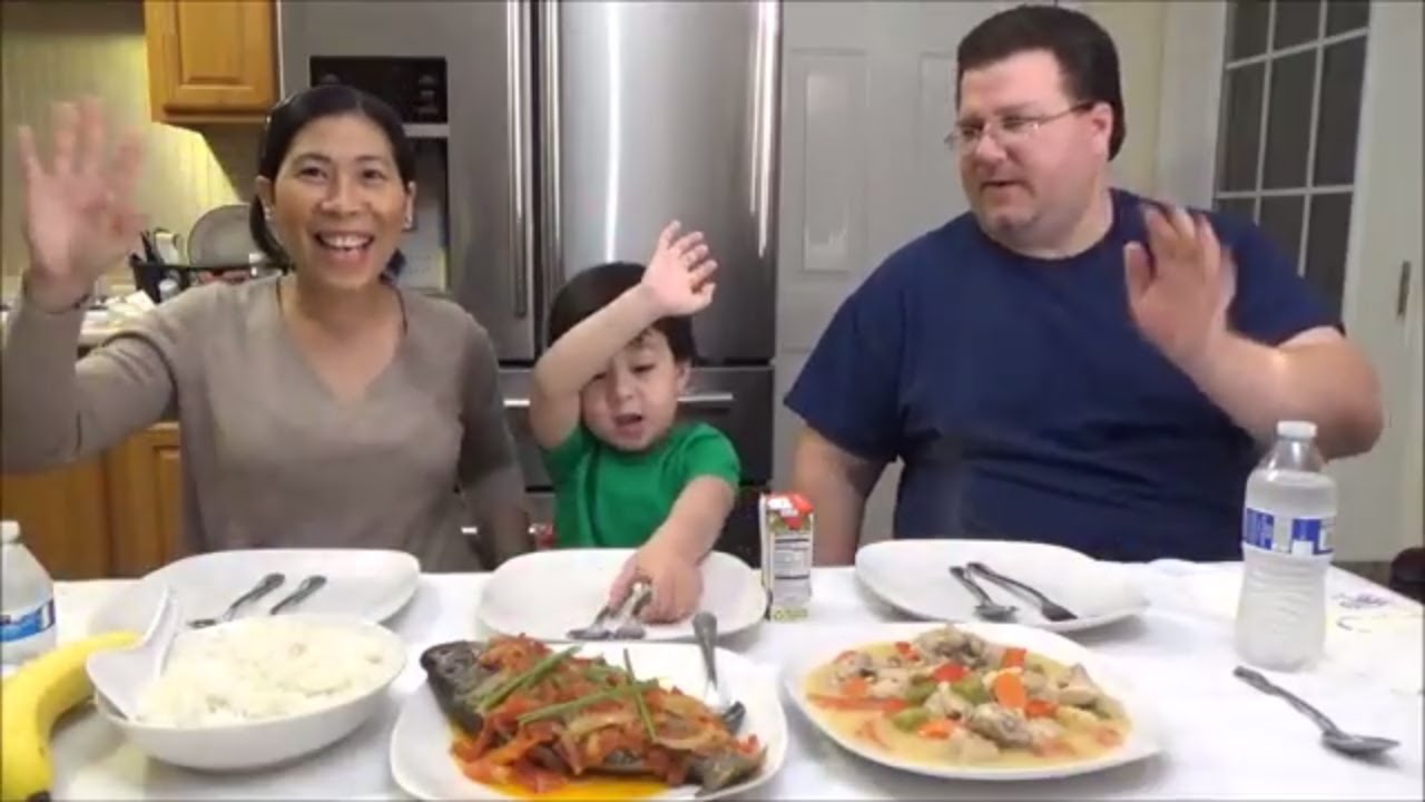 Cooking Filipino Food | Eating Filipino Food | Pininyahang manok at ...