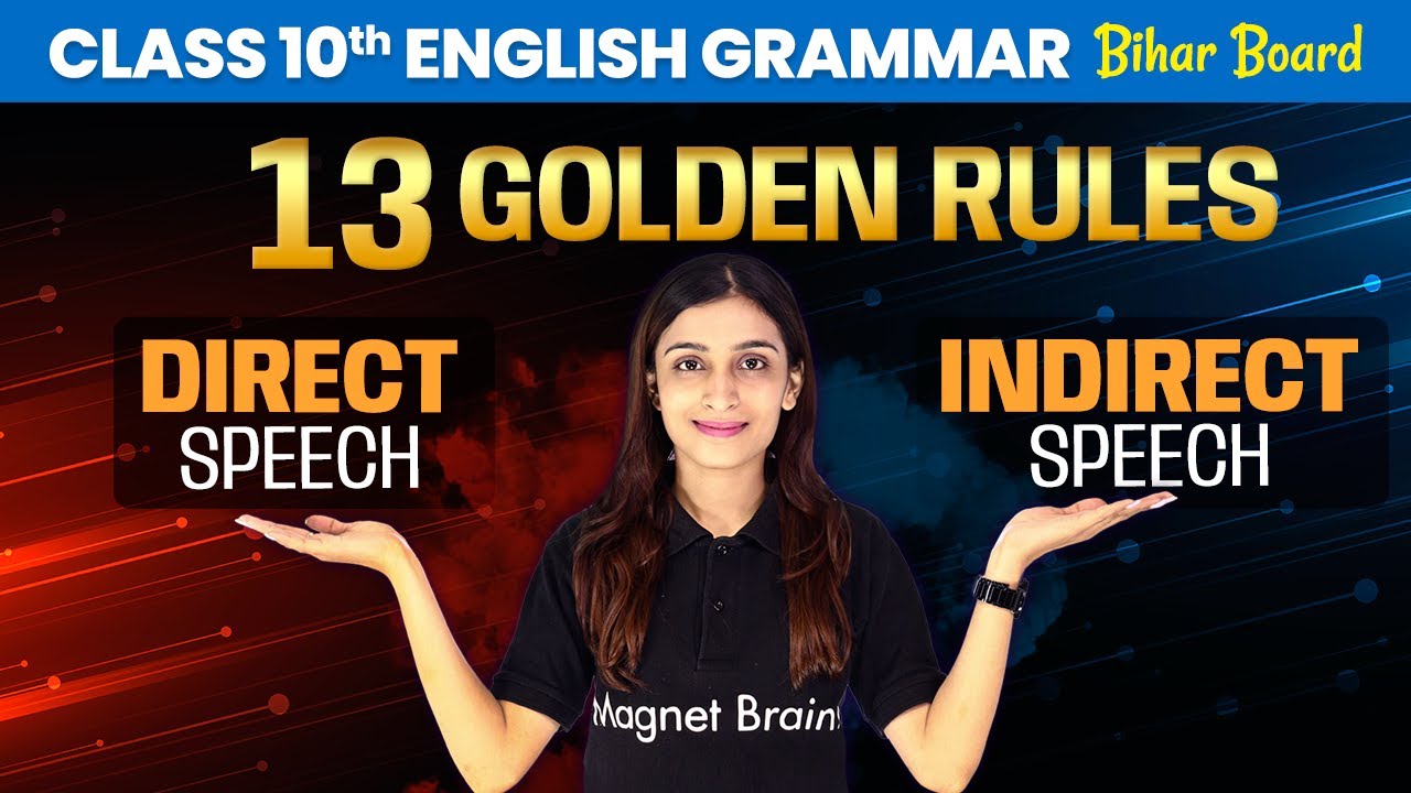 Direct and Indirect Speech | Class 10 English Grammar | Bihar Board ...
