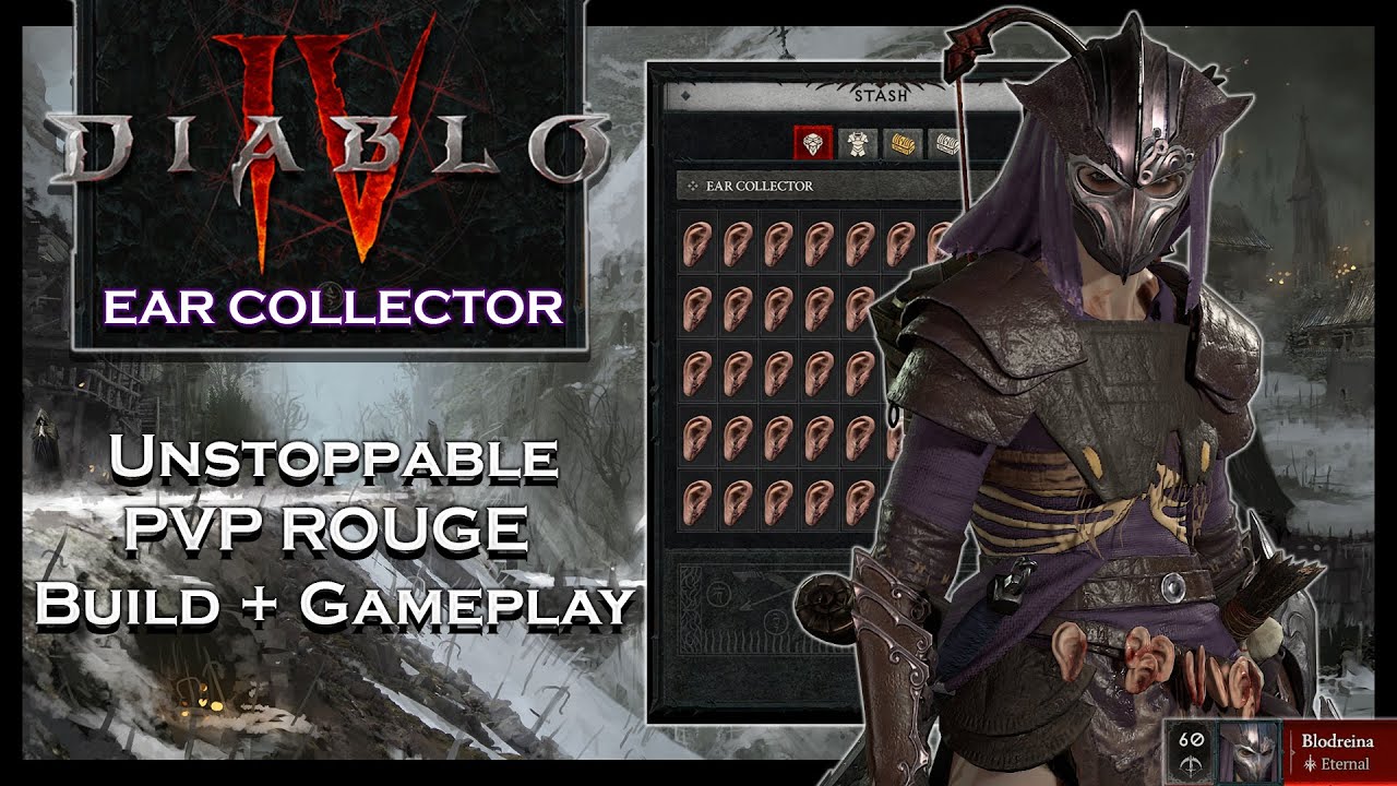 Diablo 4 | UNSTOPPABLE PVP ROUGE "EAR COLLECTOR" Hatred's Chosen ...