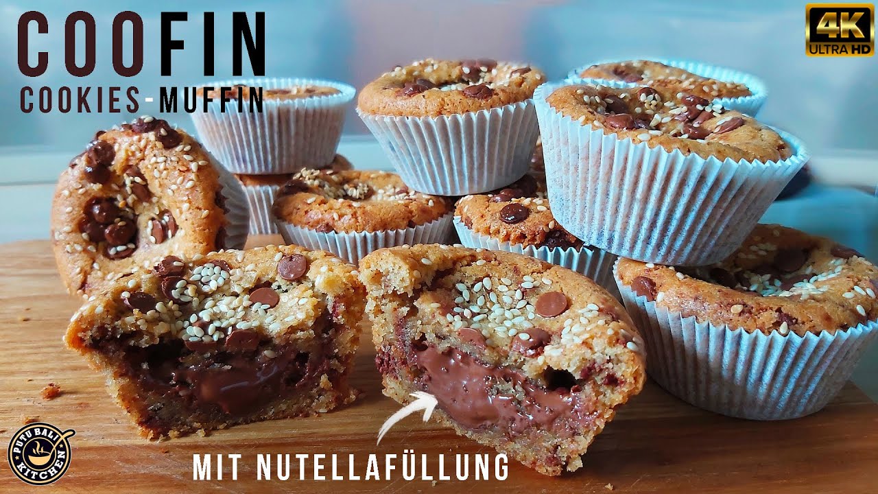 🍪 Coofin / Cookies-Muffin mit Nutellafüllung | PUTU BALI KITCHEN 🍪 ...