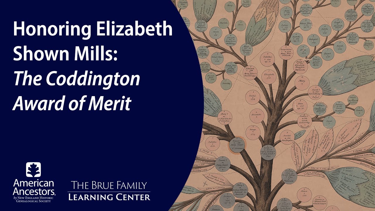 Honoring Elizabeth Shown Mills: The Coddington Award of Merit - YouTube