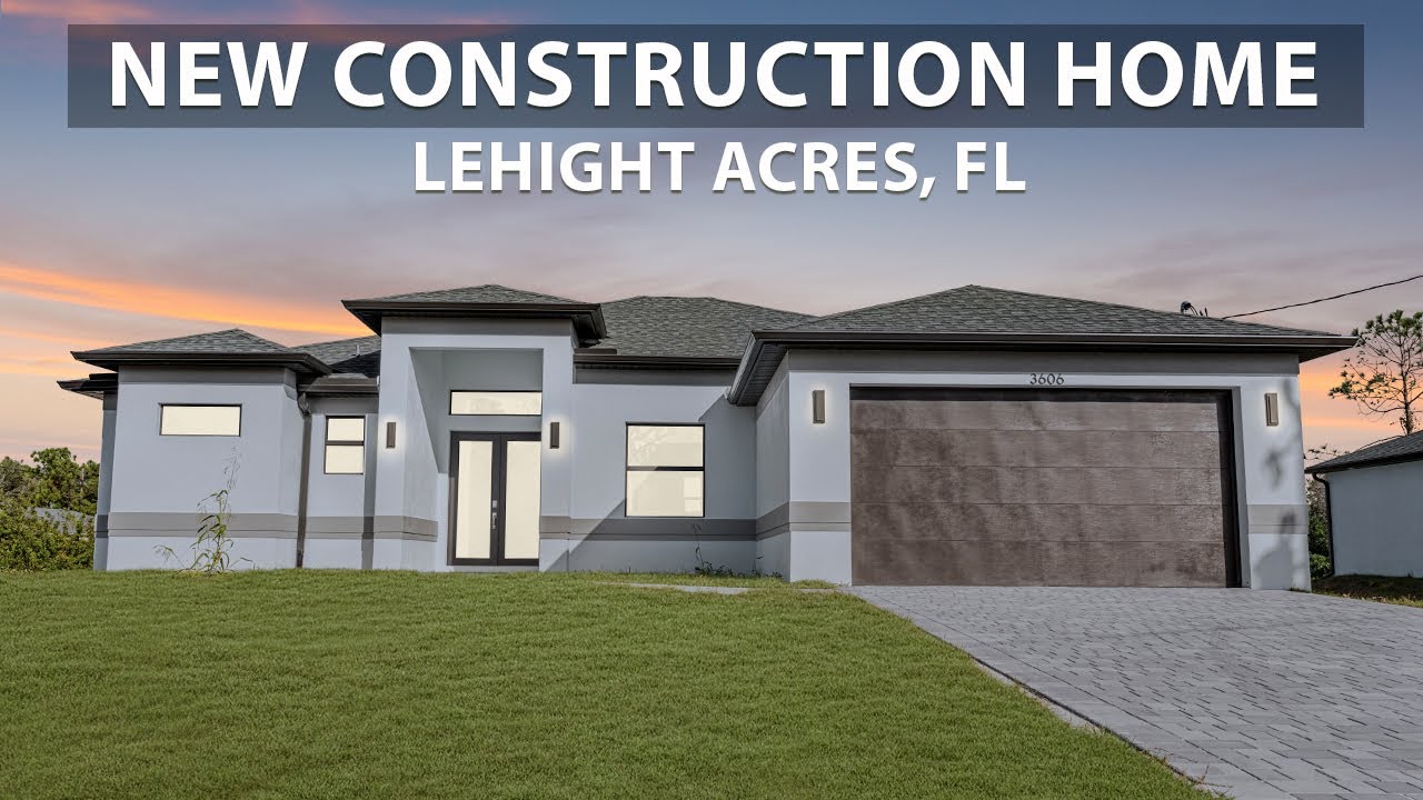 309 Peerless St, Lehigh Acres, FL 33974 l NEW CONSTRUCTION - YouTube