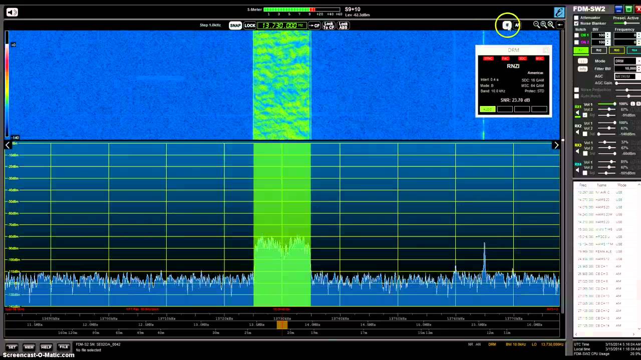 ELAD FDMs-2 IN DRM MODE - YouTube