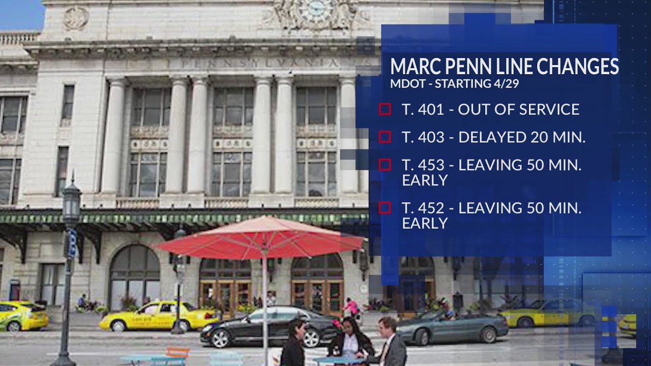 ‘Significant’ MARC Penn Line schedule changes to begin - YouTube