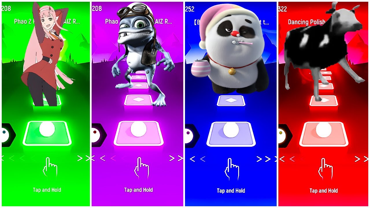 Phao 2 Phut Hon - Crazy Frog - Boomba Panda - Polish Cow - Tiles Hop ...