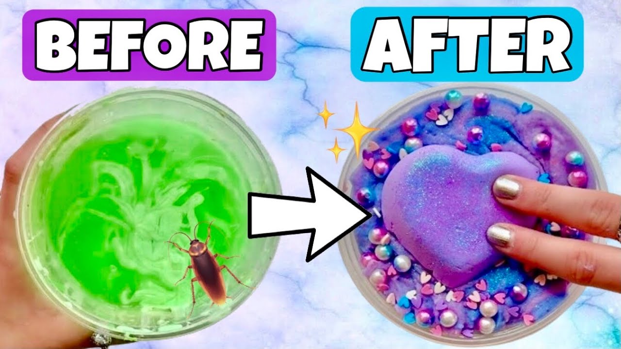 Fixing My UNFIXABLE SLIMES! 😳😱 *Slime Makeover DIY* - YouTube