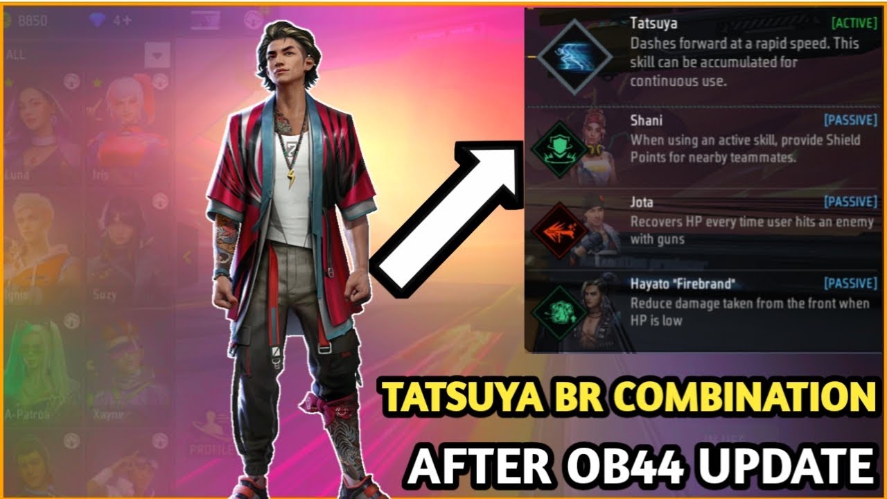 Tatsuya Character Combination After OB44 Update Free Fire Tatsuya ...