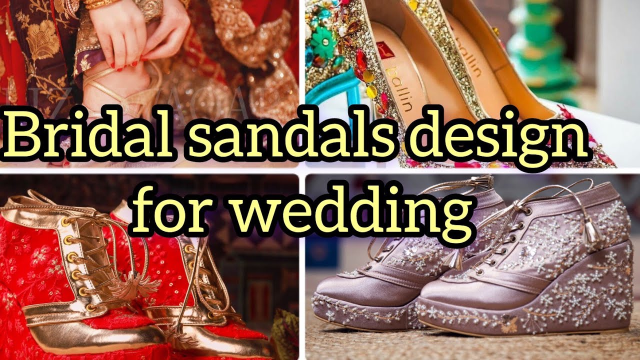 bridal sandals design for wedding hand working sandals 👡👠 - YouTube