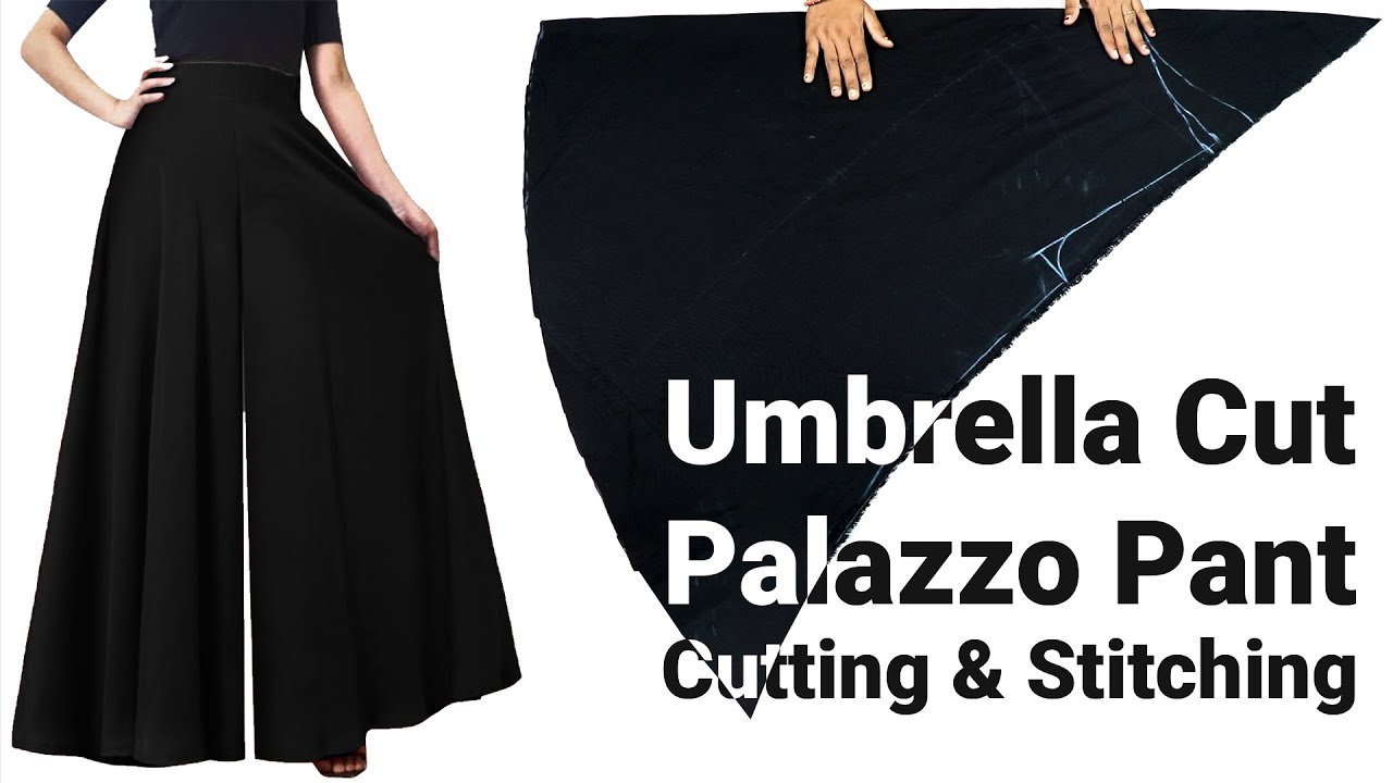 Umbrella Cut Palazzo Pant | Easy Cutting & Stitching Tutorial for ...