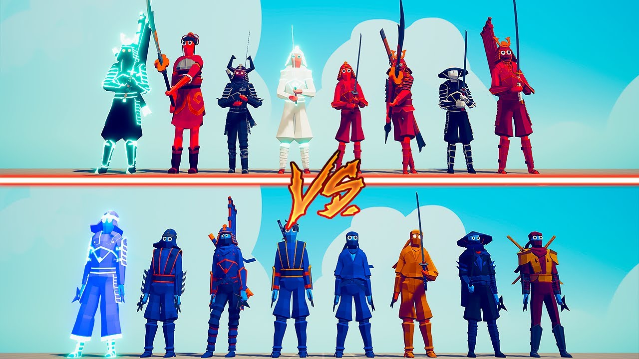 NEW SAMURAI TEAM vs NEW NINJA TEAM - Totally Accurate Battle Simulator ...
