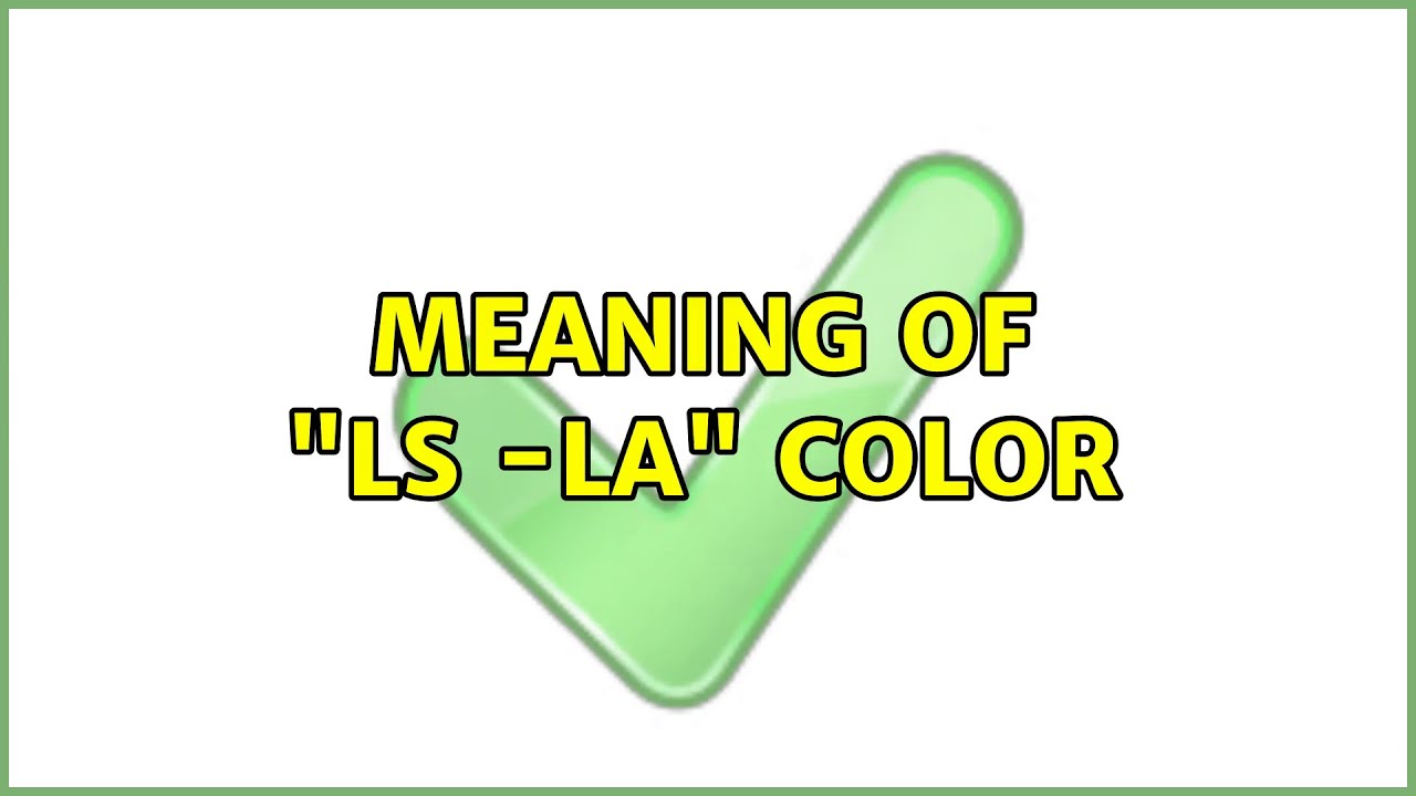 Ubuntu: meaning of "ls -la" color - YouTube