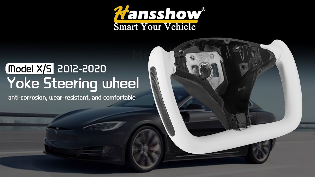 Hansshow Model S/X 2012-2020 Yoke Steering Wheel - YouTube