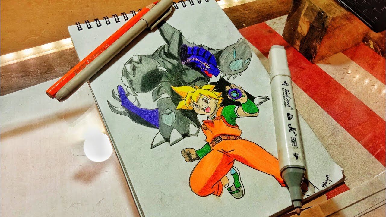 Drawing Beyblade character from Beyblade G revolution #beyblade - YouTube