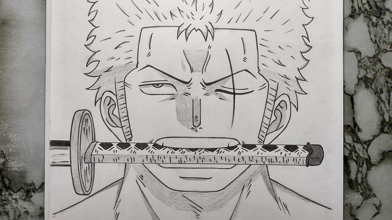 كيف ترسم زورو من ون بيس خطوة بخطوة للمبتدئين كيفية رسم زورو من انمي ون بيس Youtube