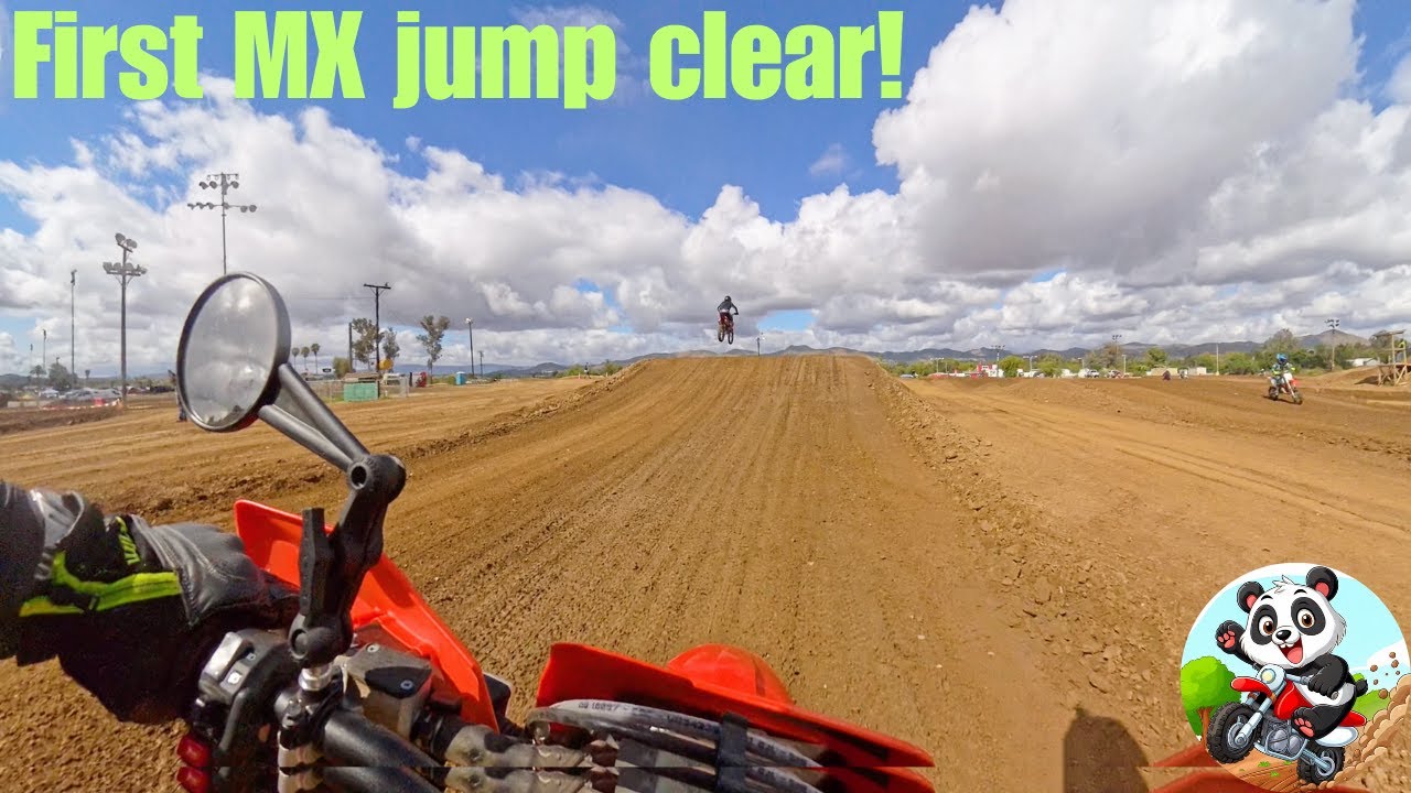 Clearing my first MX jump! (Perris Raceway, Vet Track) - YouTube