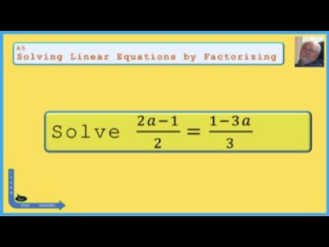 Solving Linear Equations by Factorizing - YouTube