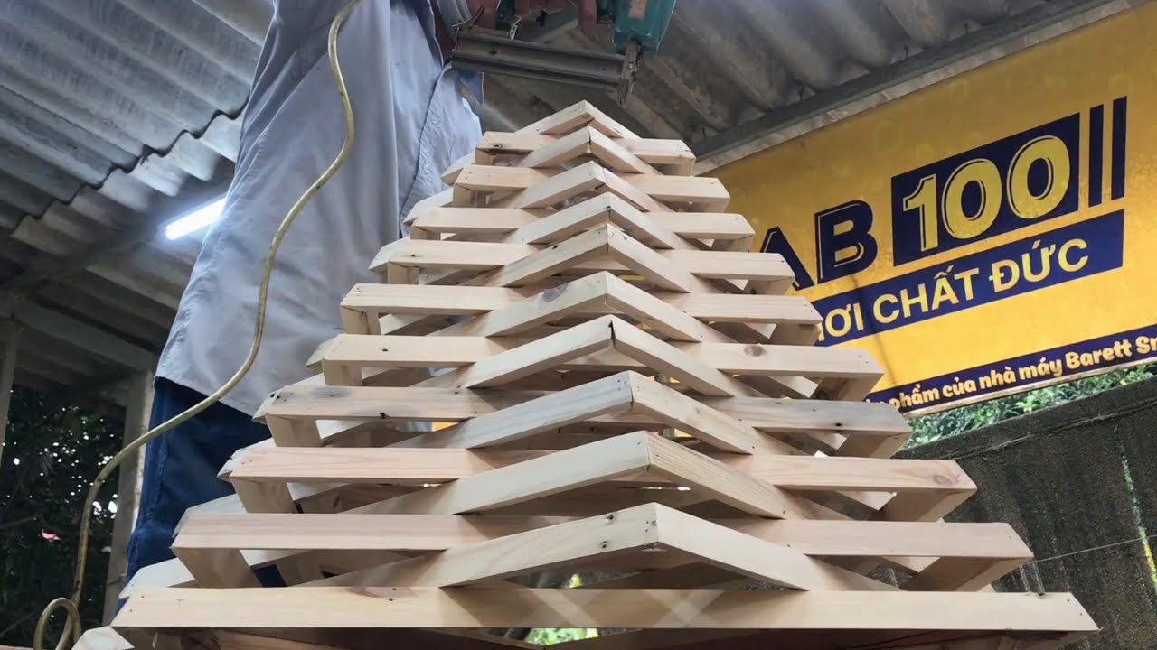 Unique Woodworking Ideas From Old Pallets // Make Your Own Pine Tree ...