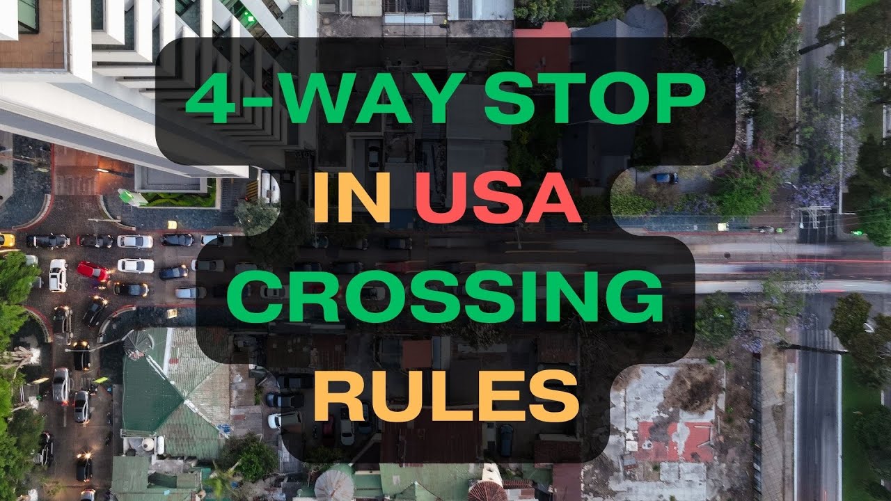 4-WAY STOP IN USA. CROSSING RULES. - YouTube