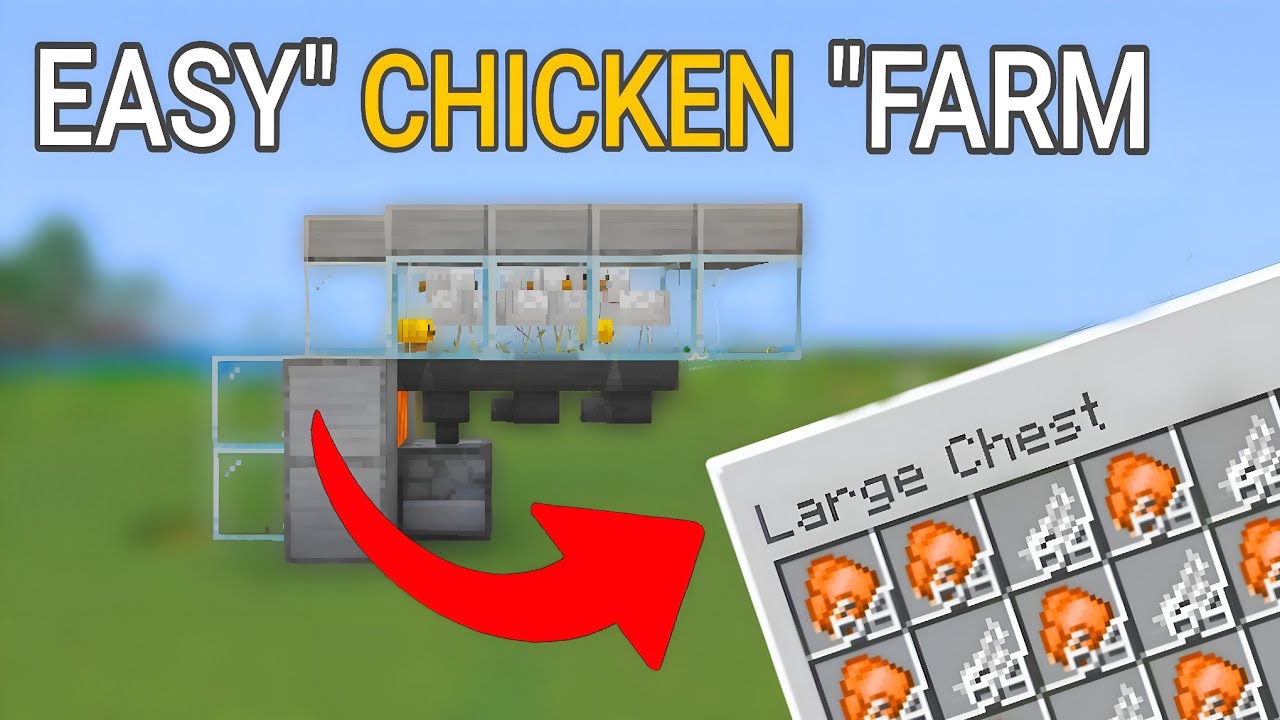 Easiest Automatic Chicken Farm in Minecraft (Java & Bedrock Edition ...