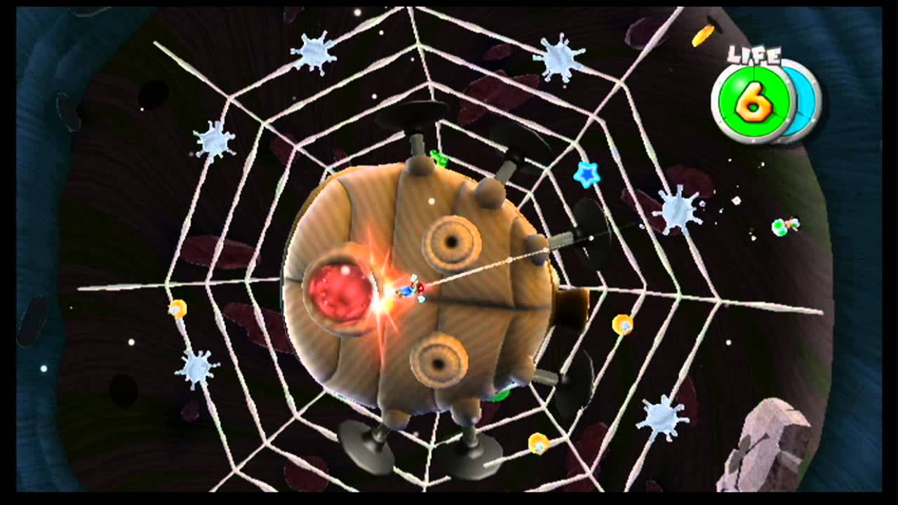 Super Mario Galaxy - Tarantox's Tangled Web - Space Junk Galaxy - YouTube