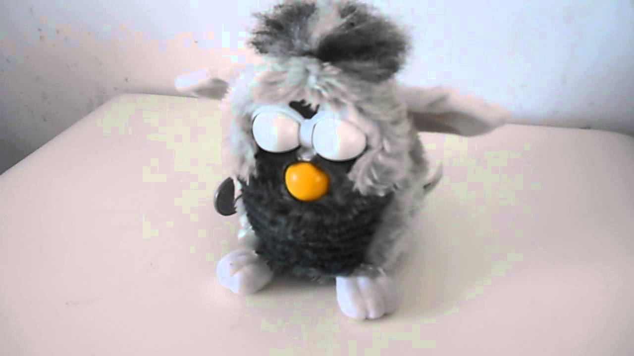 1998 Grey & Black Furby by Tiger Toys - YouTube