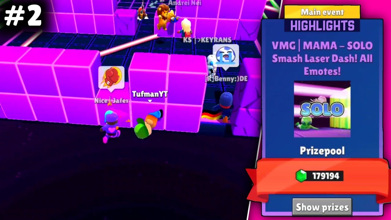 Smash Laser Dash Tour 2 Stumble Guys | TUFMAN PLAYZ. - YouTube