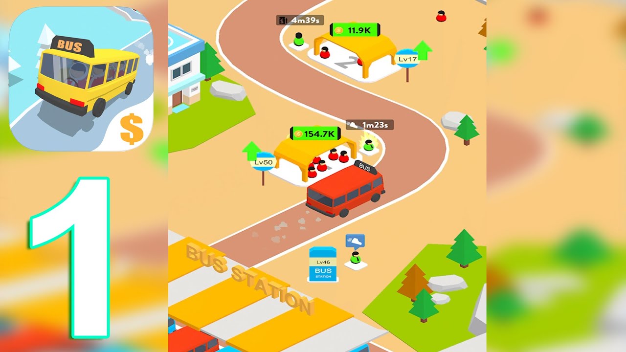 Idle Bus 3D Gameplay Walkthrough Part 1 (IOS/Android) - YouTube