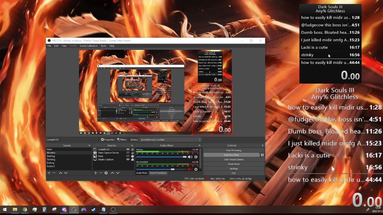 How to make LiveSplit transparent on your stream - YouTube
