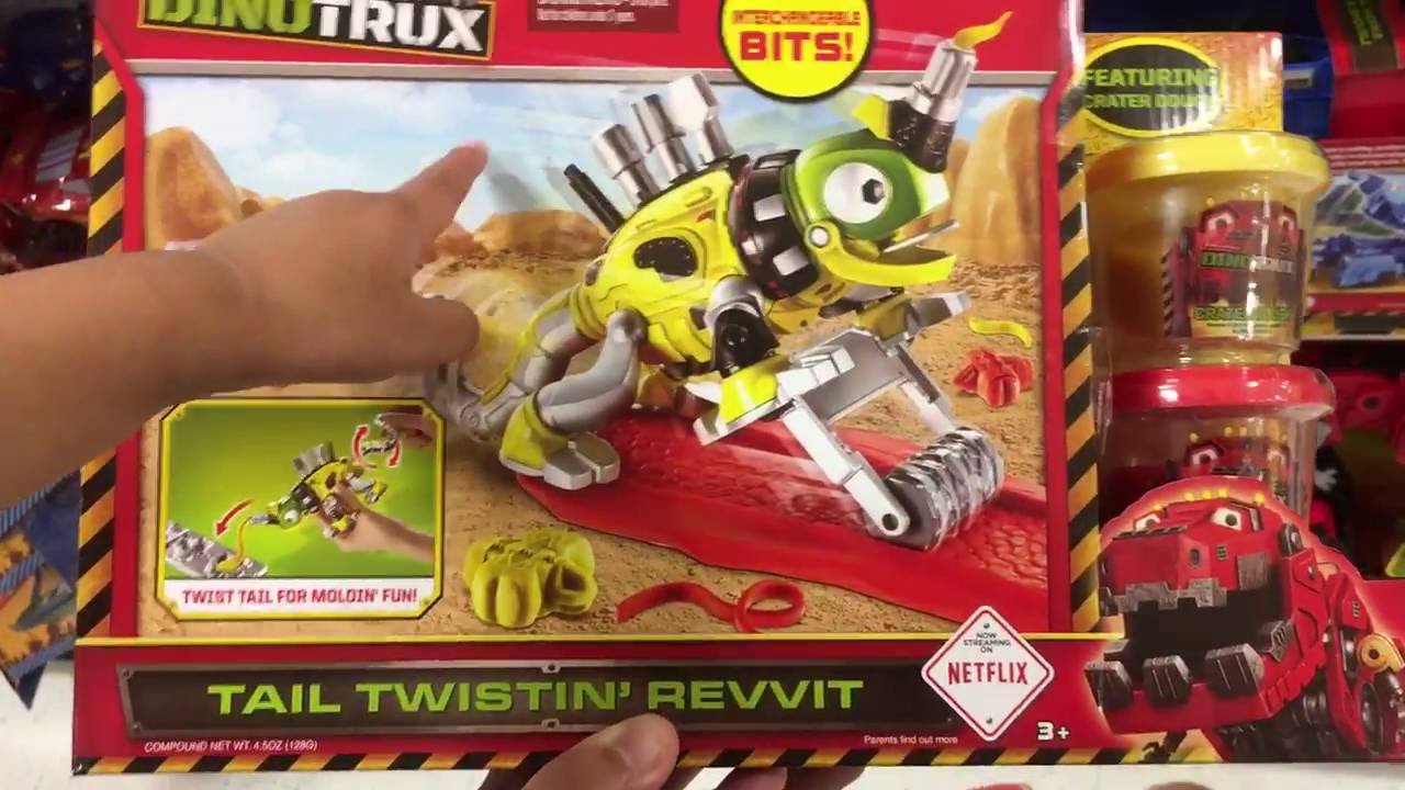 New DinoTrux Toy Sighting - Tail Twistin' Revvit Play Dough Twisting ...