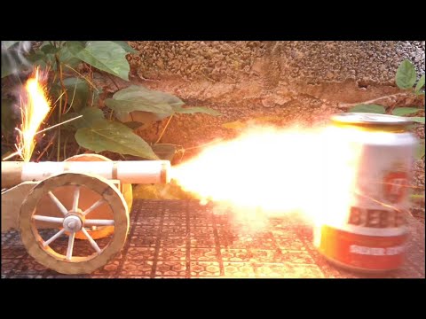 How to make a small cannon out of cardboard is interesting - YouTube