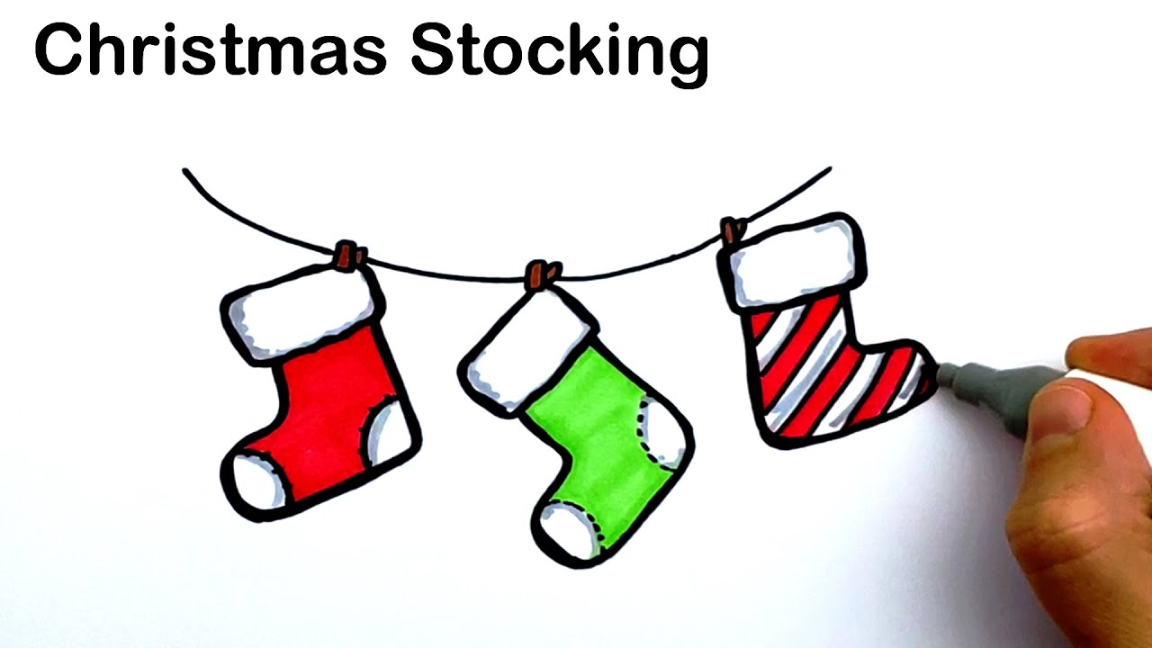 How To Draw A Christmas Stocking