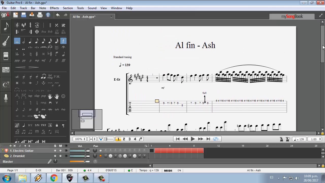 AL FIN - Ash (TAB solo de guitarra) SING - YouTube