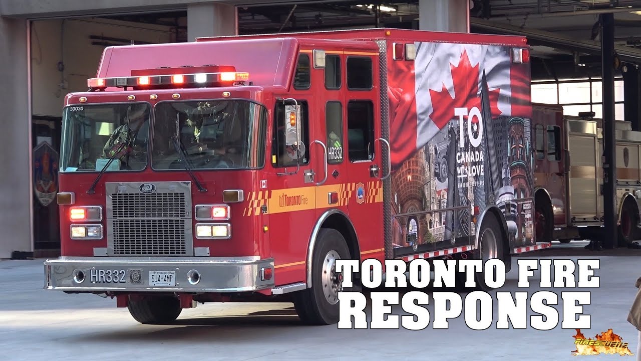 [Toronto Fire Response] HazMat 332 / High Rise 332 + Pumper 332 + Spare ...
