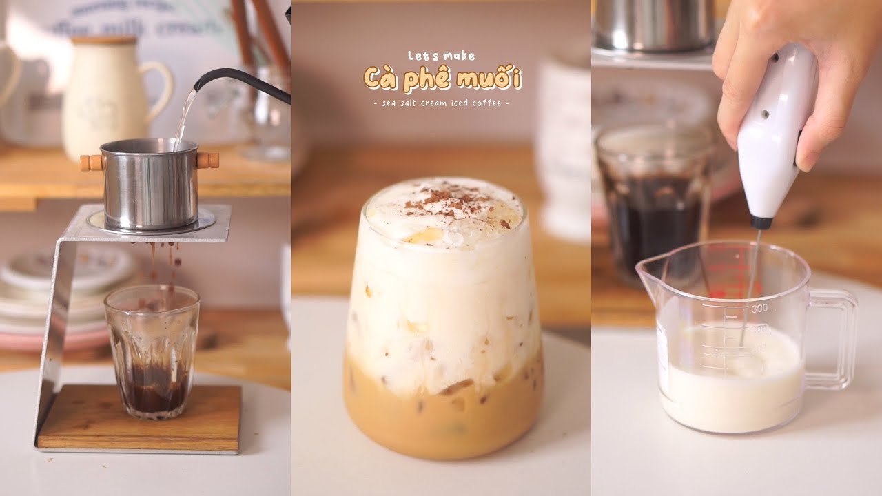 Cách Làm Cà Phê Kem Muối Tại Nhà L Sea Salt Cream Iced Coffee Recipe L Thegreenagate Shorts