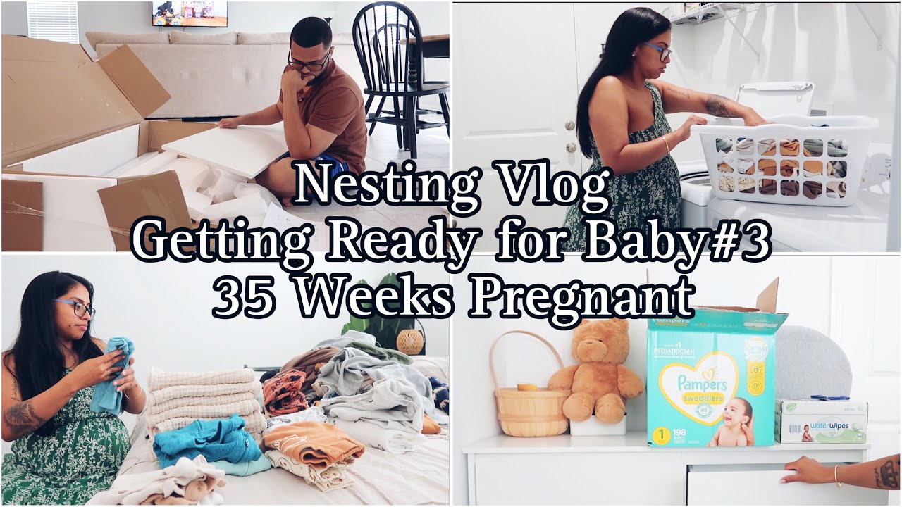 NEST WITH ME VLOG | BABY #3 | 35 WEEKS PREGNANT | Stephanie Giselle ...