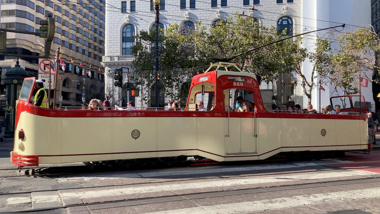 Muni F-Line Streetcar 228 Blackpool @ Market St & Fifth St San ...