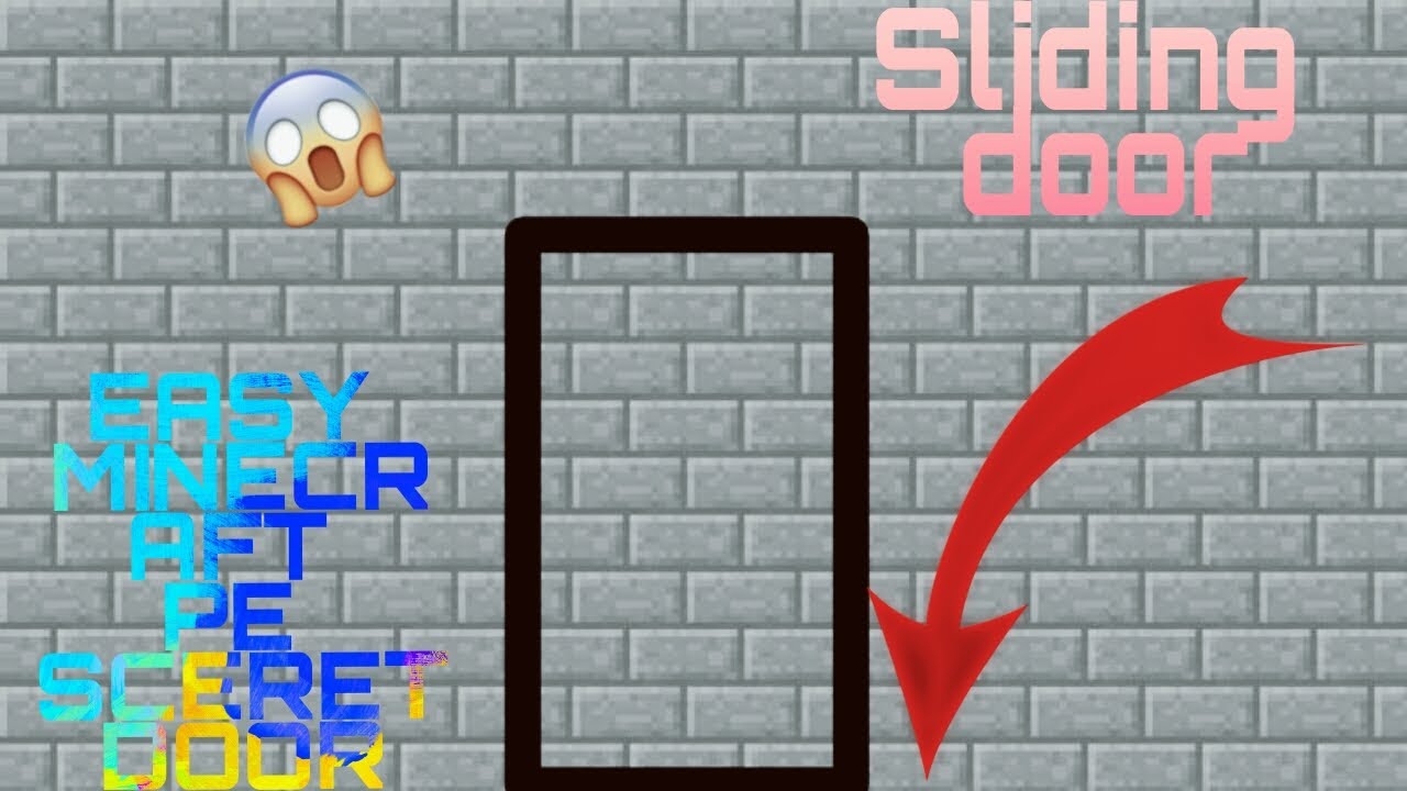 MINECRAFT PE EASY SLIDING DOOR - YouTube