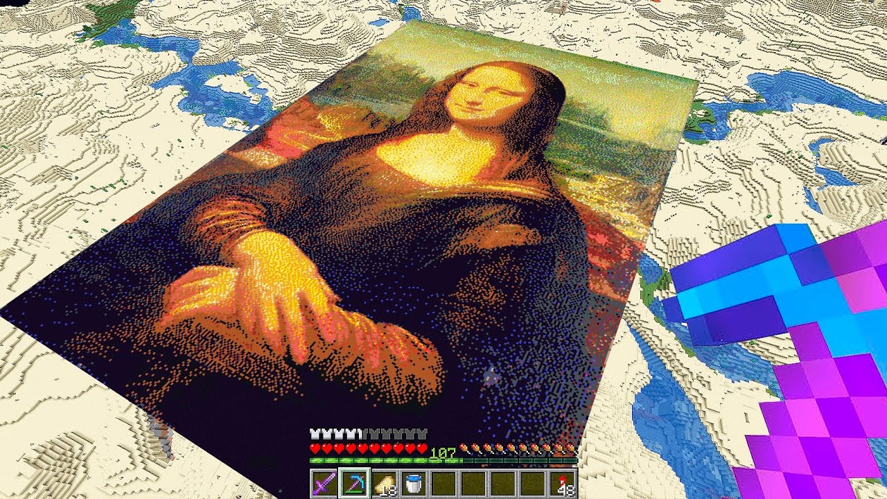 Eu Construí a MONA LISA no MINECRAFT - YouTube