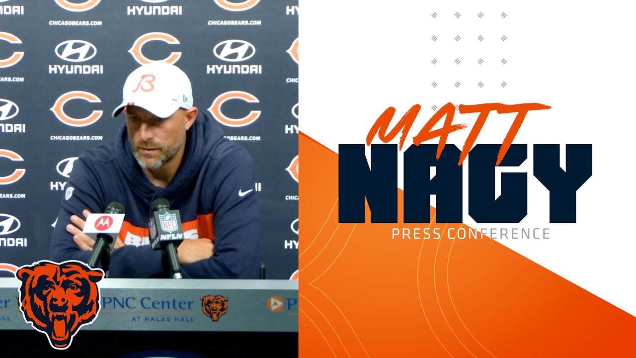 Matt Nagy: Media Availability | Chicago Bears - YouTube