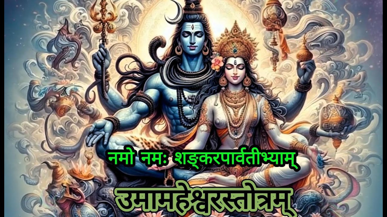 UmaMaheshwara Stotram | Divine Prayer to Lord Shiva & Goddess Parvati ...