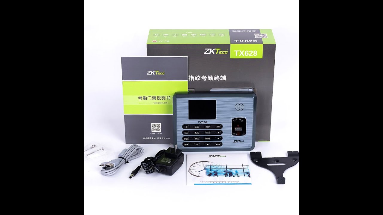 ZKTeco TX628 Fingerprint Time And Attendance System test oneline - YouTube