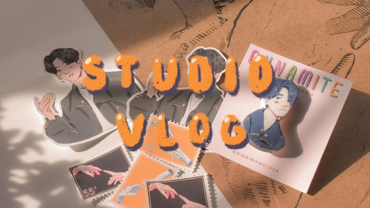 Studio Vlog mini shop update, clay pins, block print, and moving - YouTube