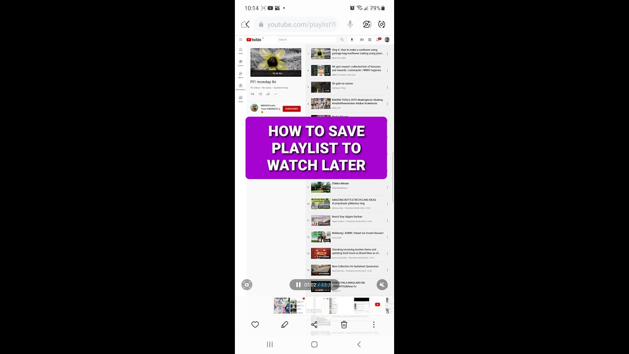 how to save playlist to watch later || easy steps || simple tip - YouTube