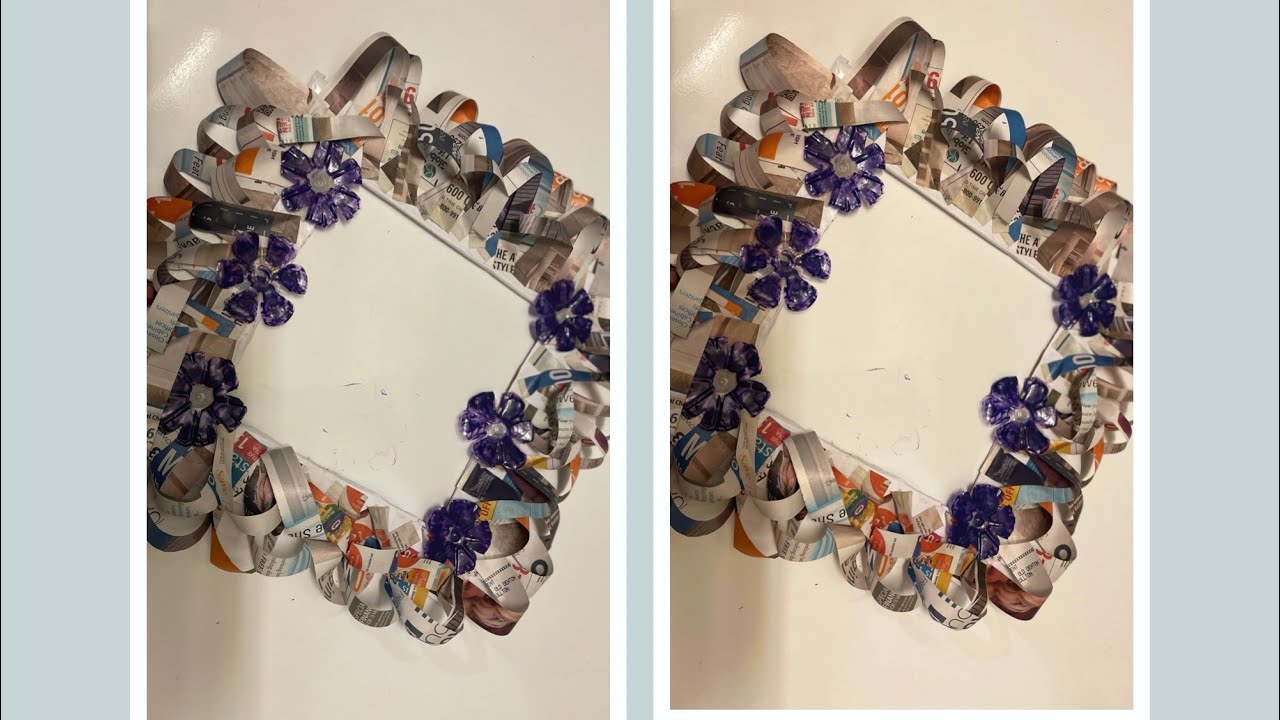 Unique wall hanging craft| wallmate from plastic bottle and newspapers ...