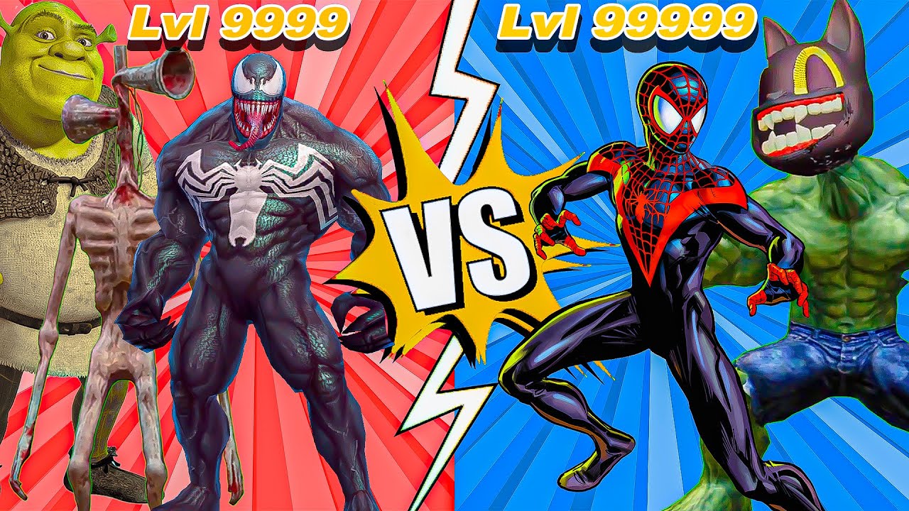 Team Spider Man VS Team Venom | Monster Battle | - YouTube