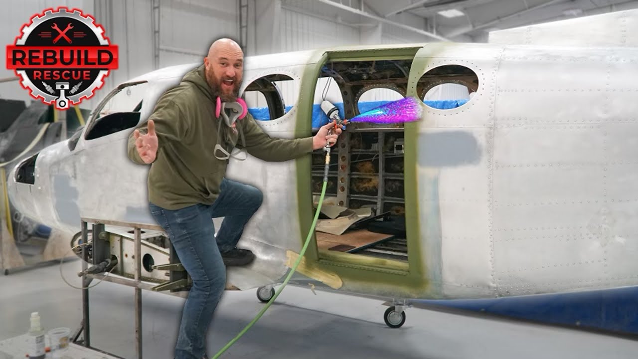 The Free Abandoned Airplane gets some Paint ! - YouTube