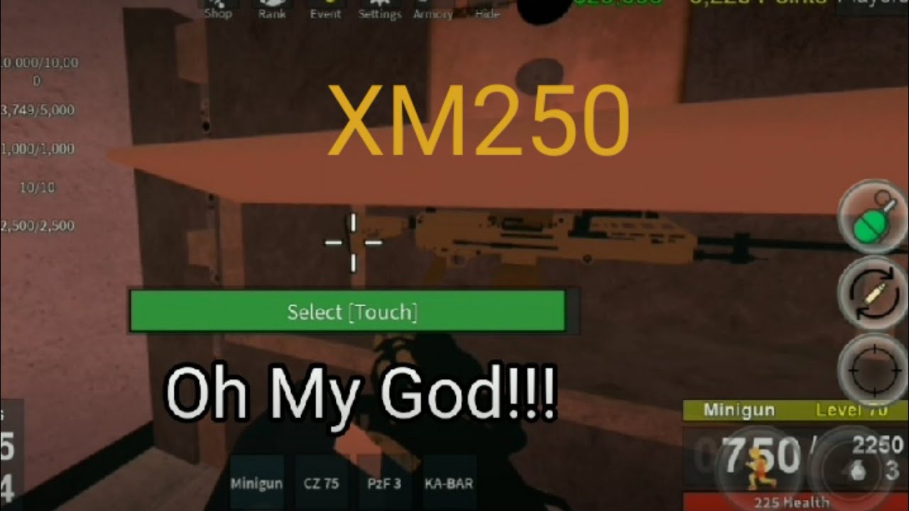 GETTING XM250 FROM MYSTERY MACHINE - Roblox zombie uprising - YouTube