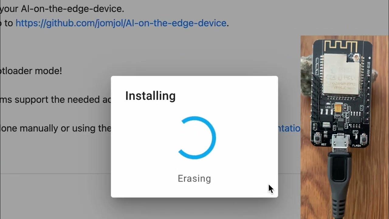 Flashing ESP32 with "aI on the edge" - YouTube