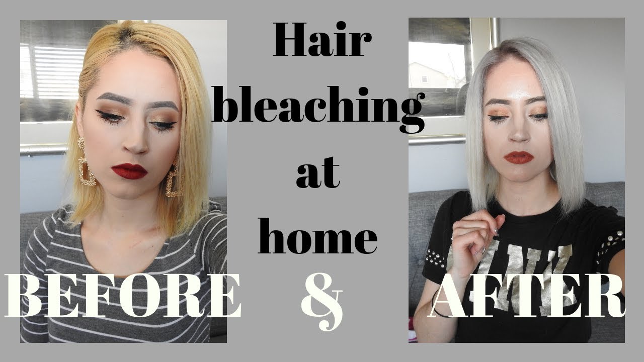 Going silver at home! 😱 how I bleached and toned - YouTube